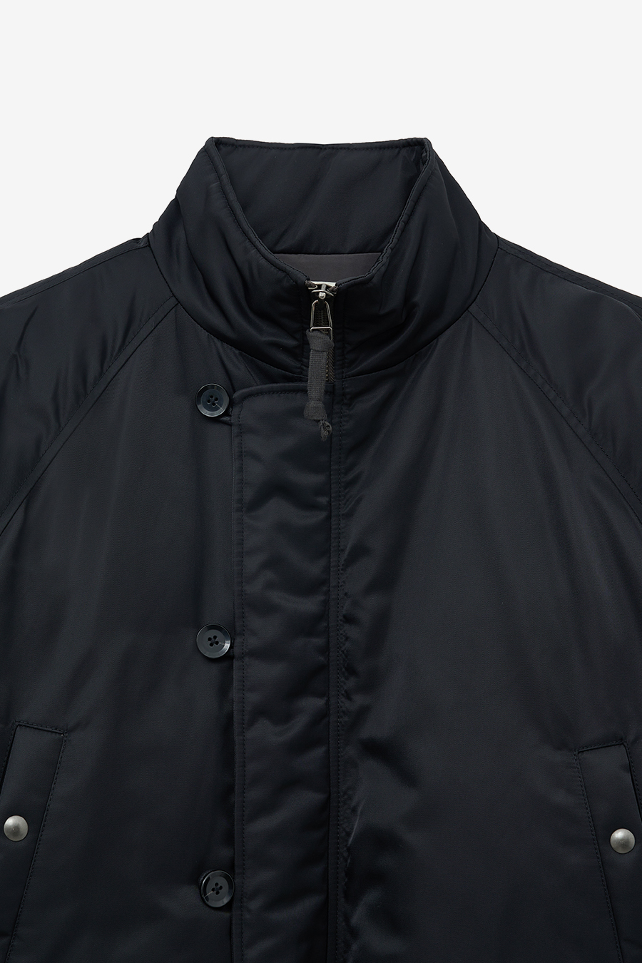 MUSINSA公式 | INSILENCE Funnel Neck Flight Puffer BLACK